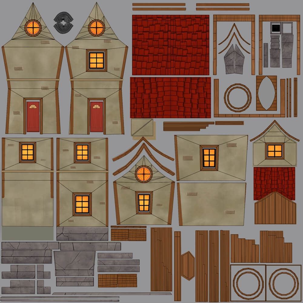 Stylized House Low Polygon - Free 3D Model by animatedheaven