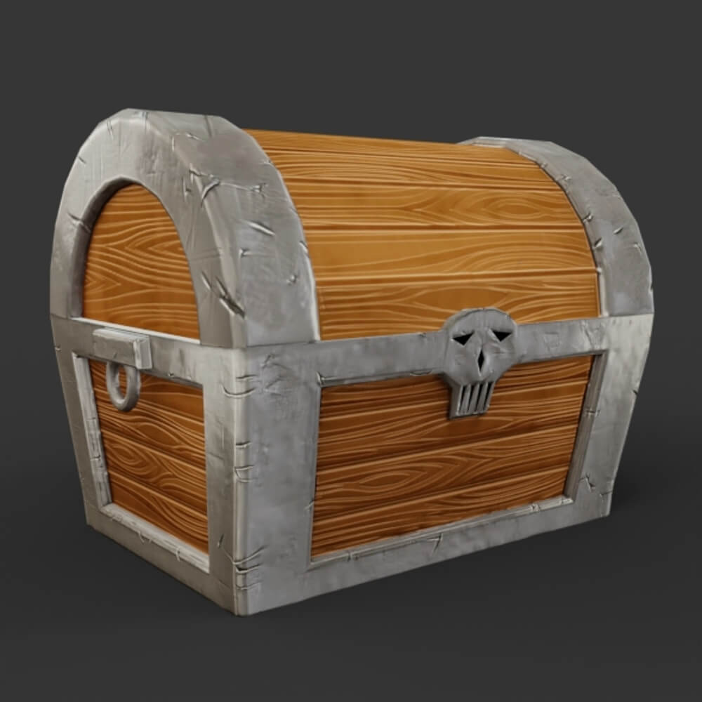 Stylized Treasure Chest - Free 3D Model by animatedheaven