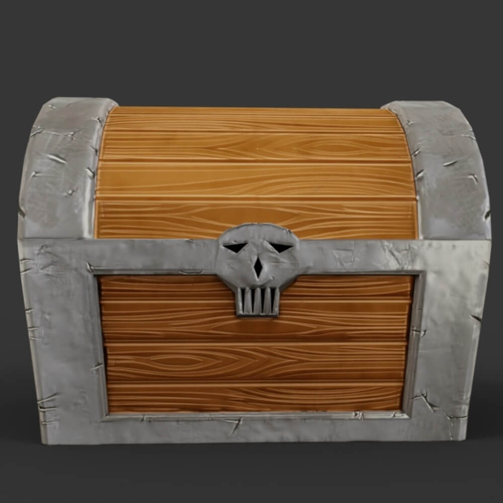 Stylized Treasure Chest - Free 3D Model by animatedheaven