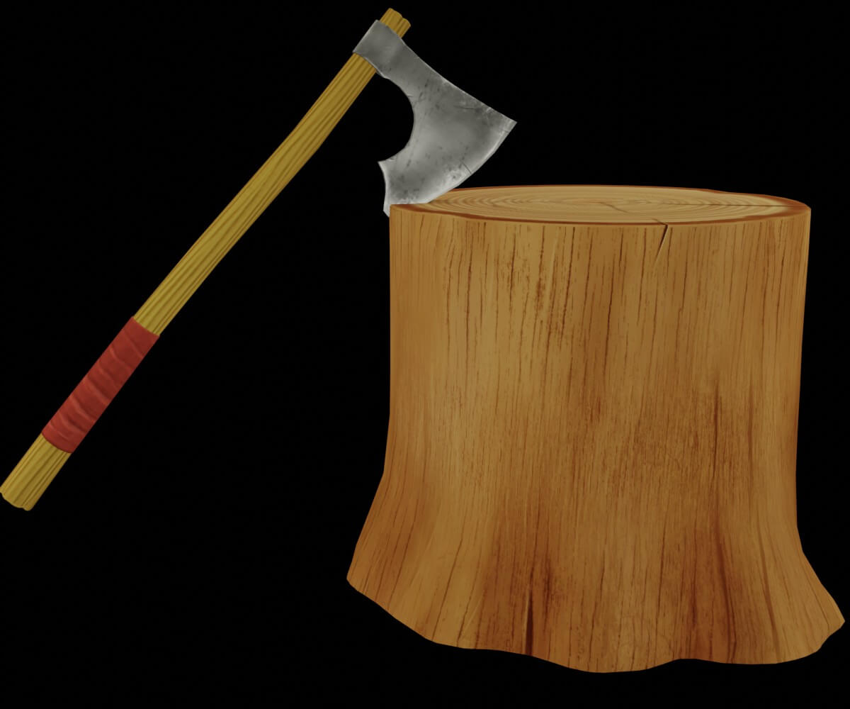 Stylized Tree Trunk - Free 3D Model by animatedheaven