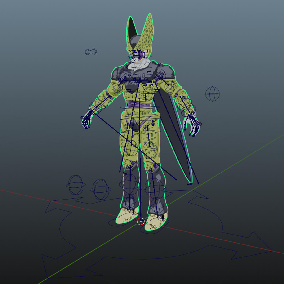 Perfect Cell Dragon Ball for Blender Only - 3D Model by Animator45