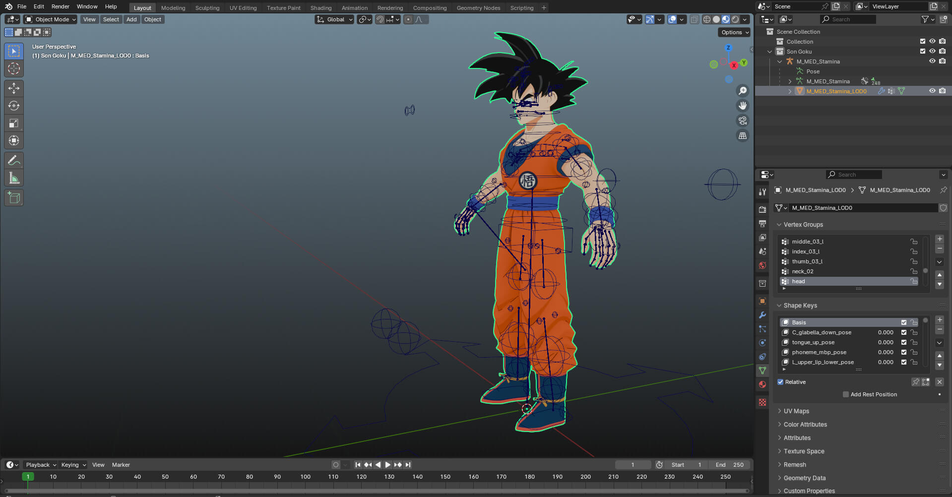 Goku Dragon Ball for Blender Only - 3D Model by Animator45