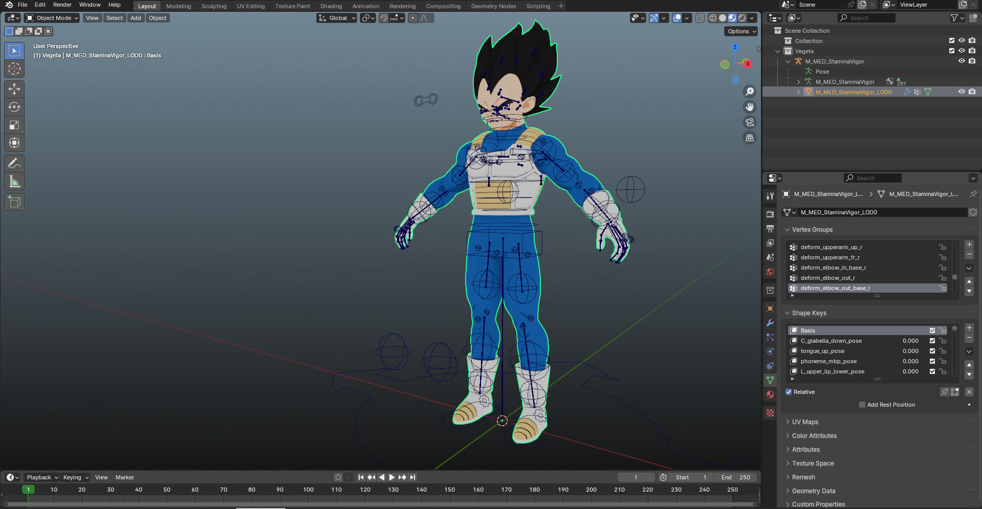 Vegeta Dragon Ball for Blender Only - 3D Model by Animator45