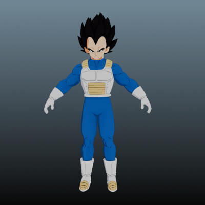 Vegeta Dragon Ball for Blender Only - 3D Model by Animator45