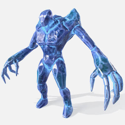 Ice elemental creature - 3D Model by AnimaZ