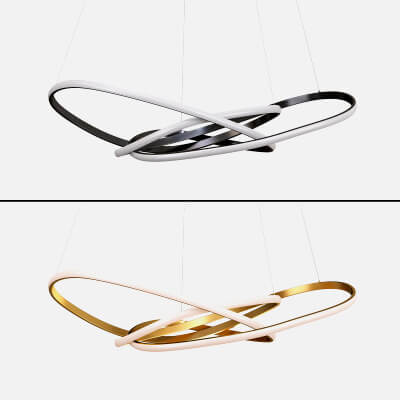 Cales Unique Geometric LED Chandelier - 3D Model by AnimixStudio