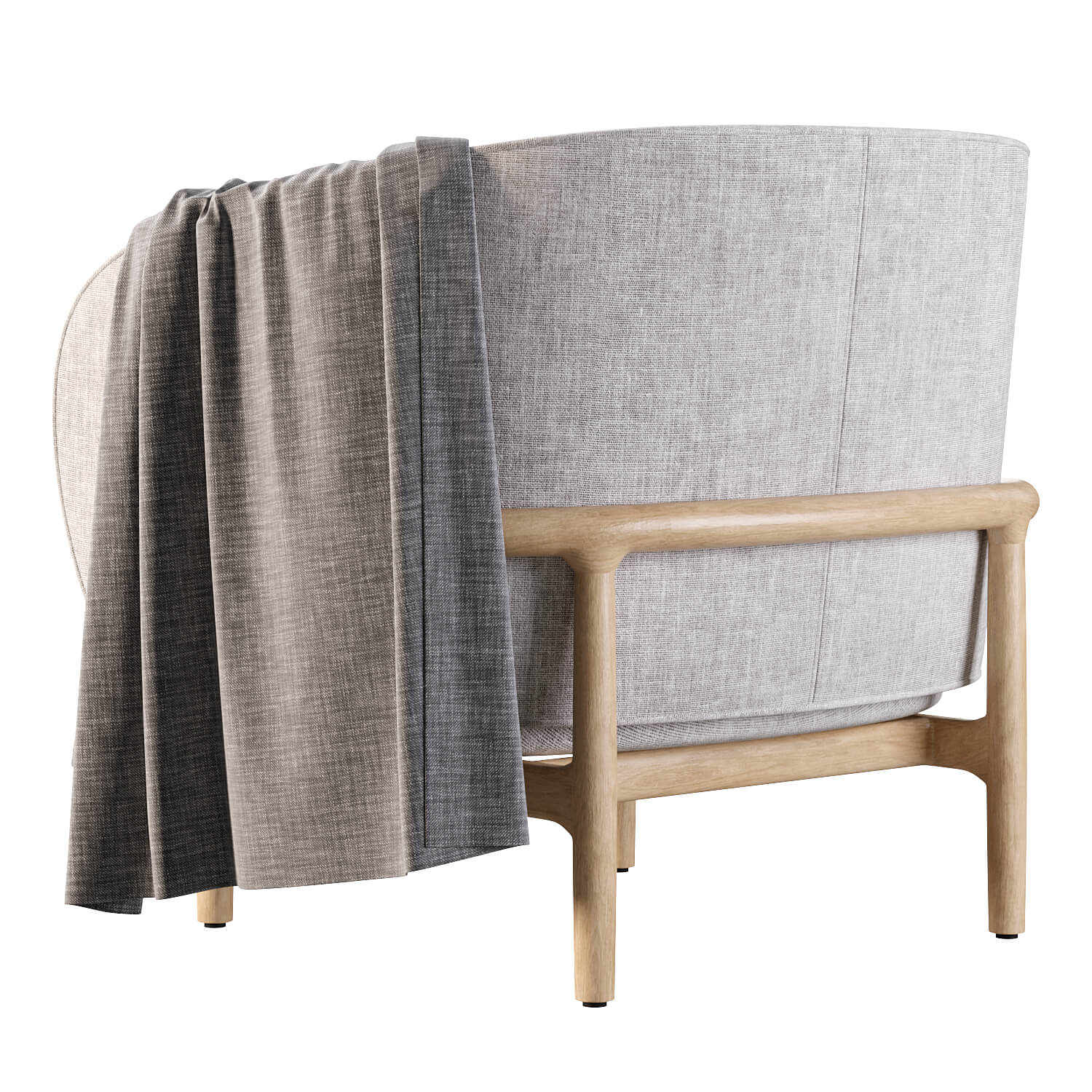 Mela Lounge Trimmed Armchair - 3D Model by AnimixStudio