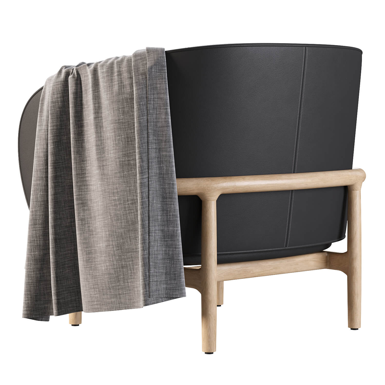 Mela Lounge Trimmed Armchair - 3D Model by AnimixStudio