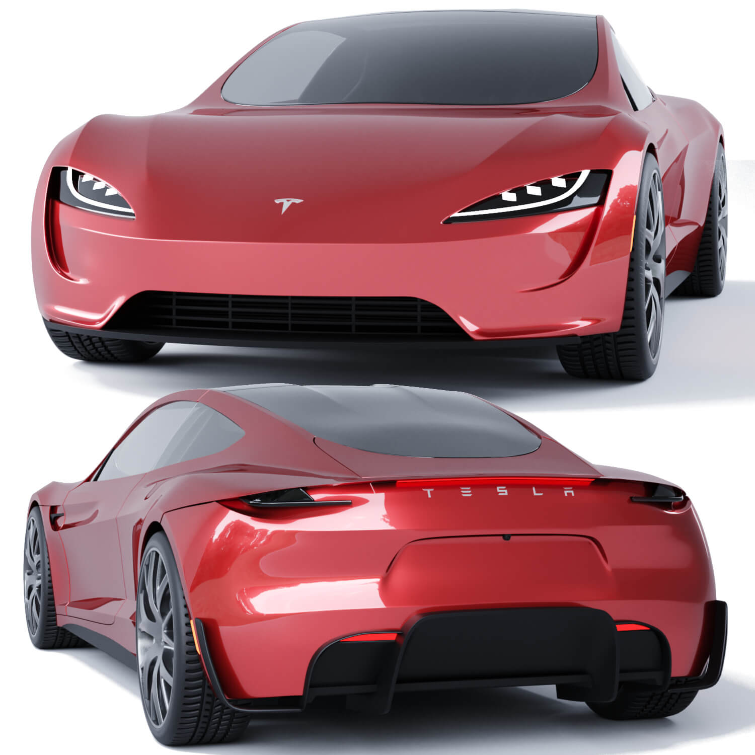 Tesla Roadster - 3D Model by AnimixStudio