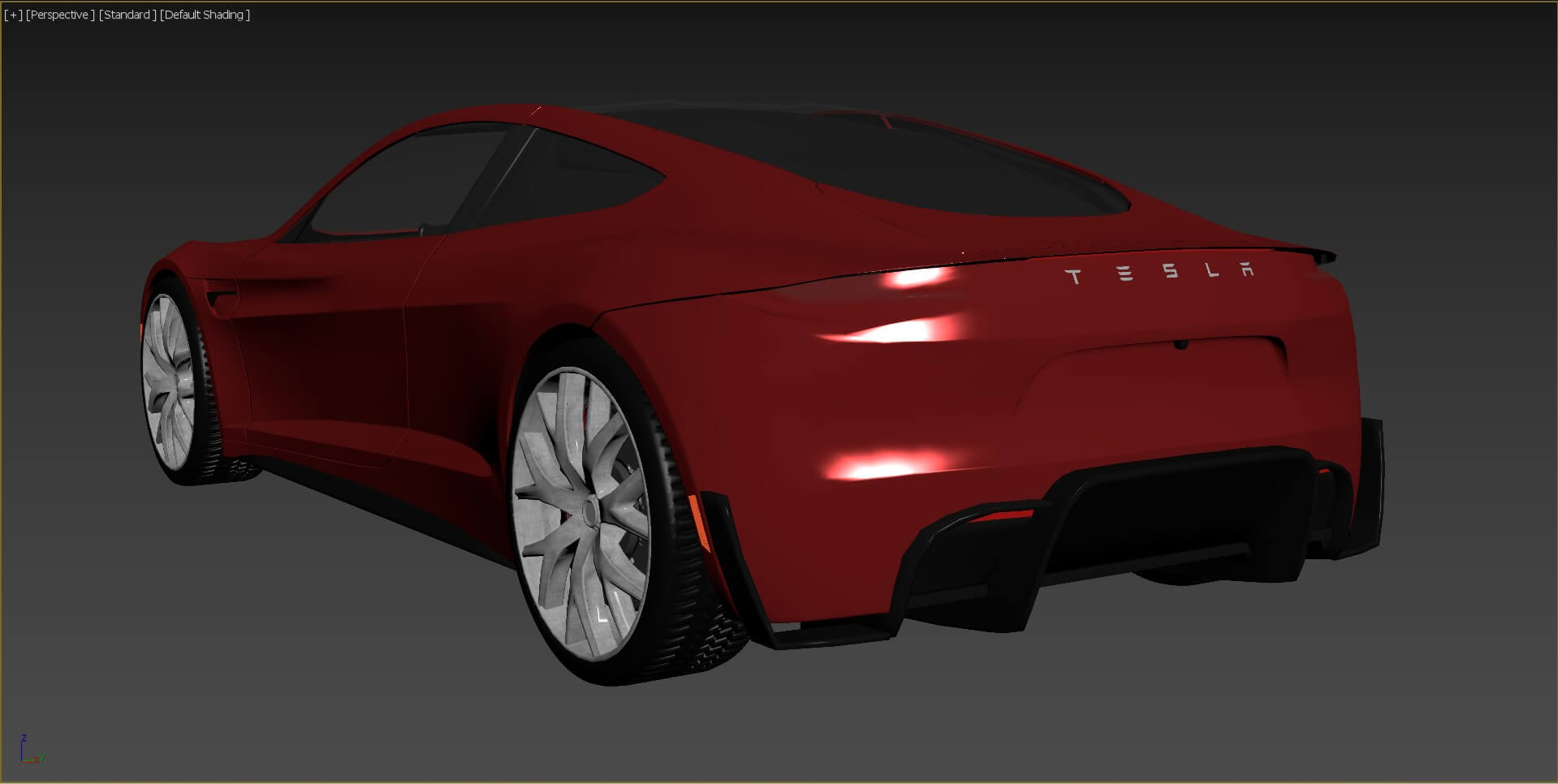 Tesla Roadster - 3D Model by AnimixStudio