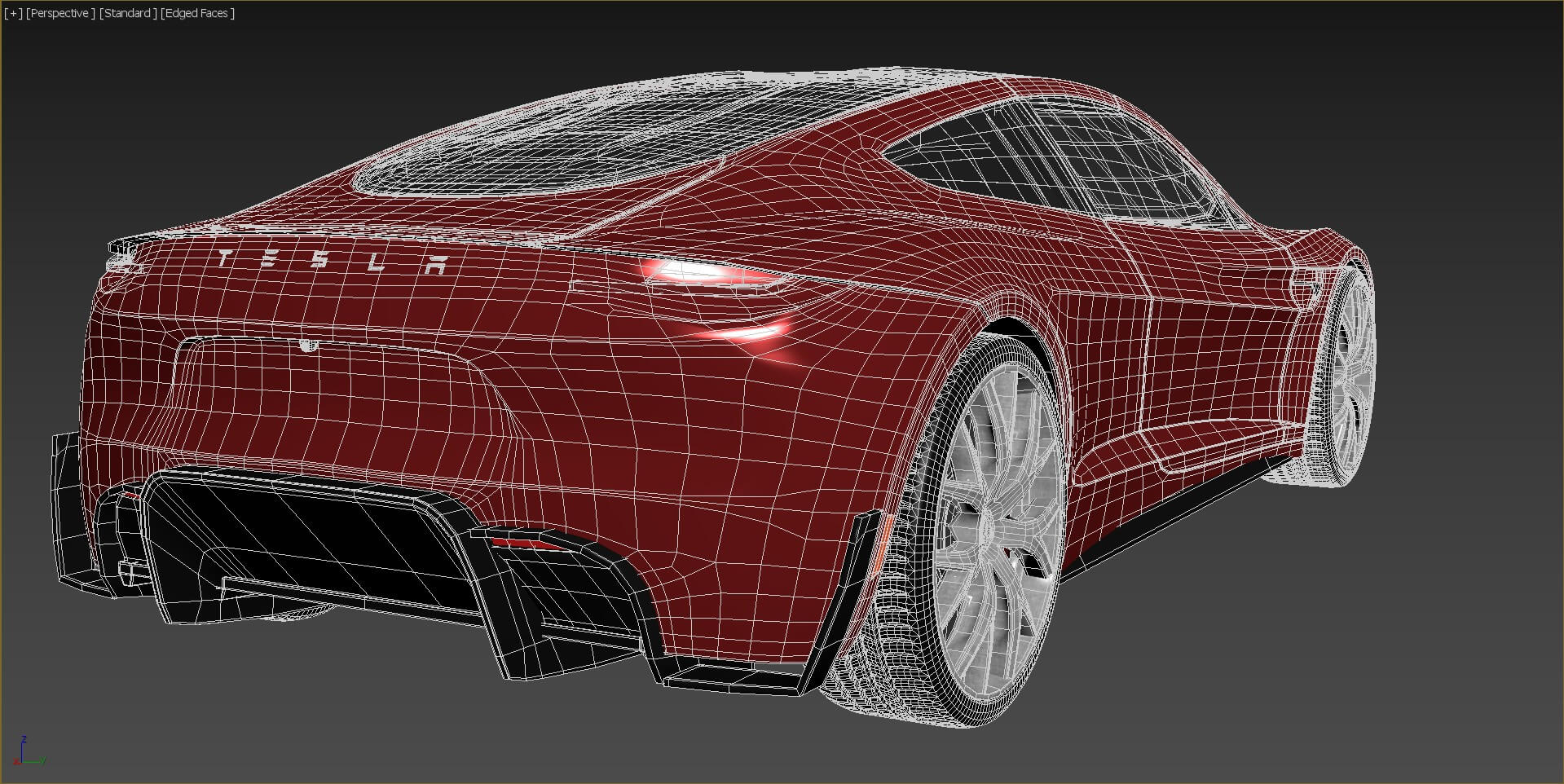Tesla Roadster - 3D Model by AnimixStudio