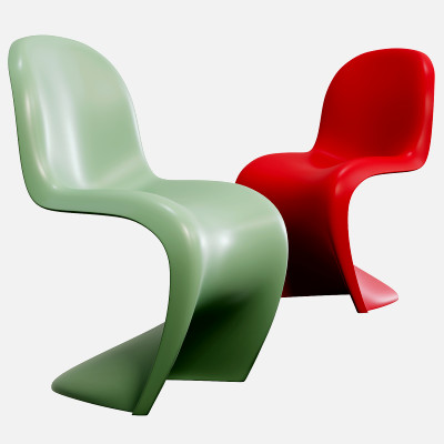 Vitra Panton Chair - 3D Model by AnimixStudio