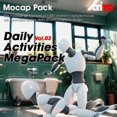 Animo Mocap Daily Activities Megapack03 - 3D Animation by animo