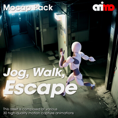 Animo Mocap Walk Jog Escape - 3D Animation by animo