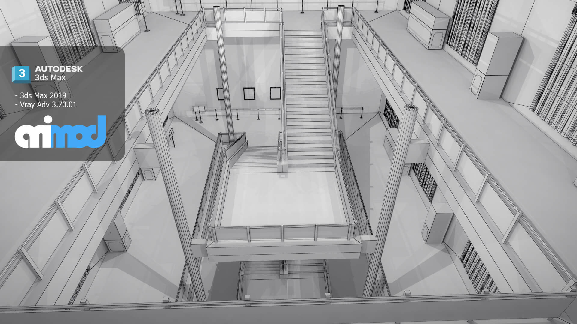 3 Floors Museum - 3D Model by animod