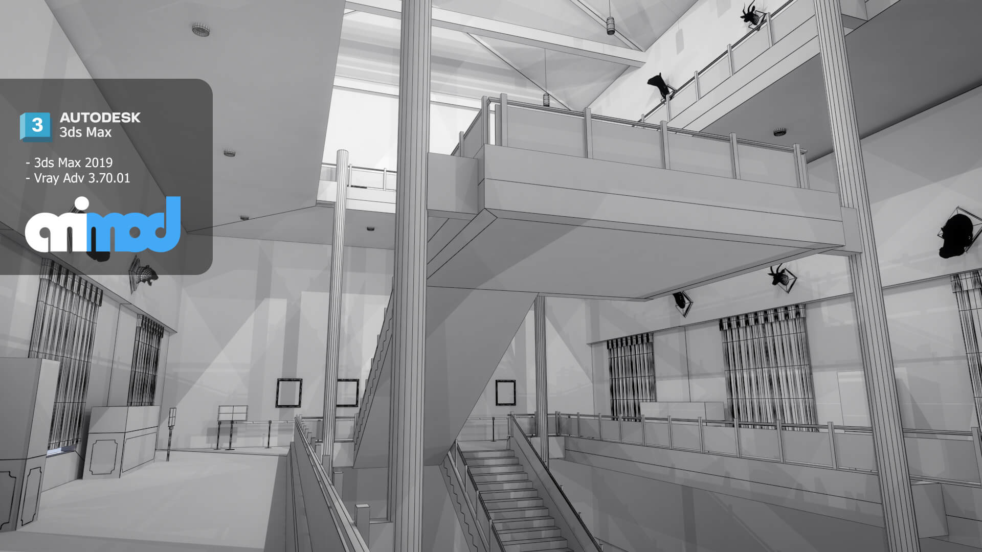 3 Floors Museum - 3D Model by animod