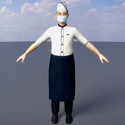 A Cooking Chef - 3D Model by animod