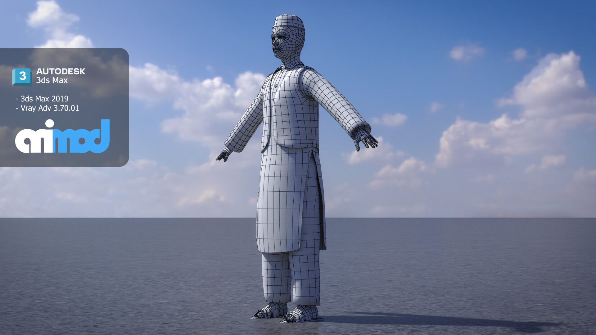 Afghan Kid Civilian - 3D Model by animod