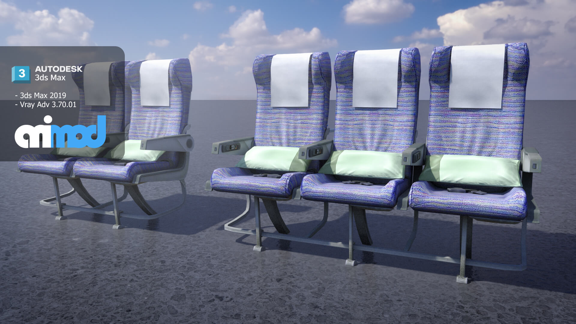 Airplane Seats - 3D Model by animod