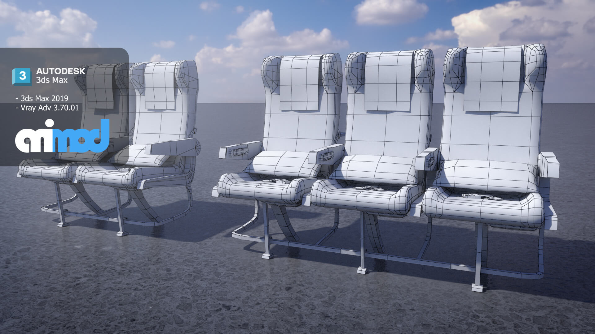 Airplane Seats - 3D Model by animod