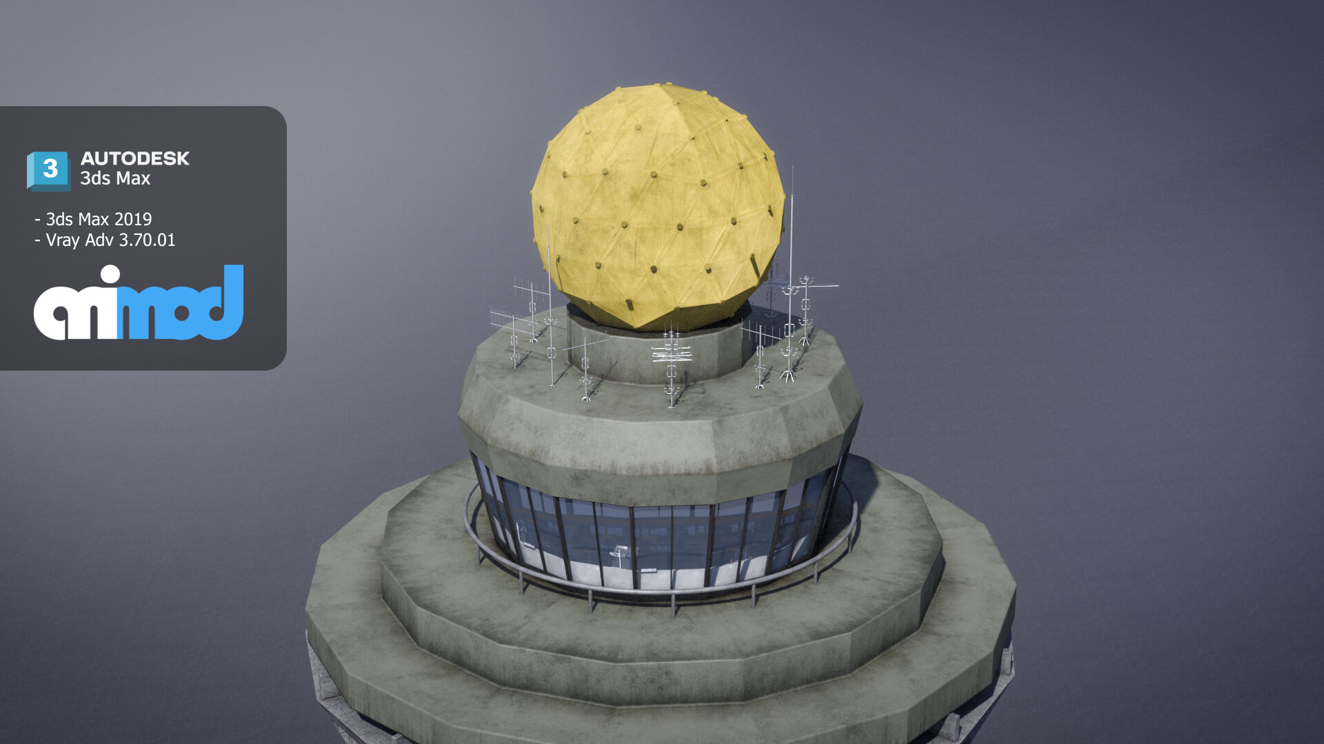 Airport Control Tower - 3D Model by animod