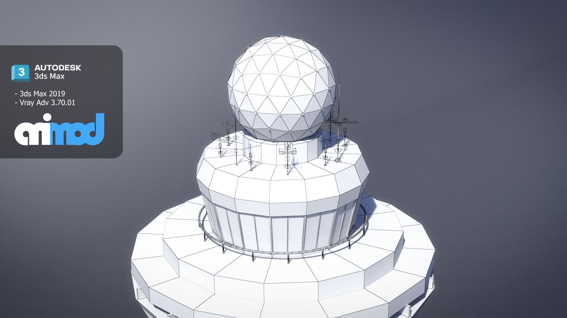 Airport Control Tower - 3D Model by animod