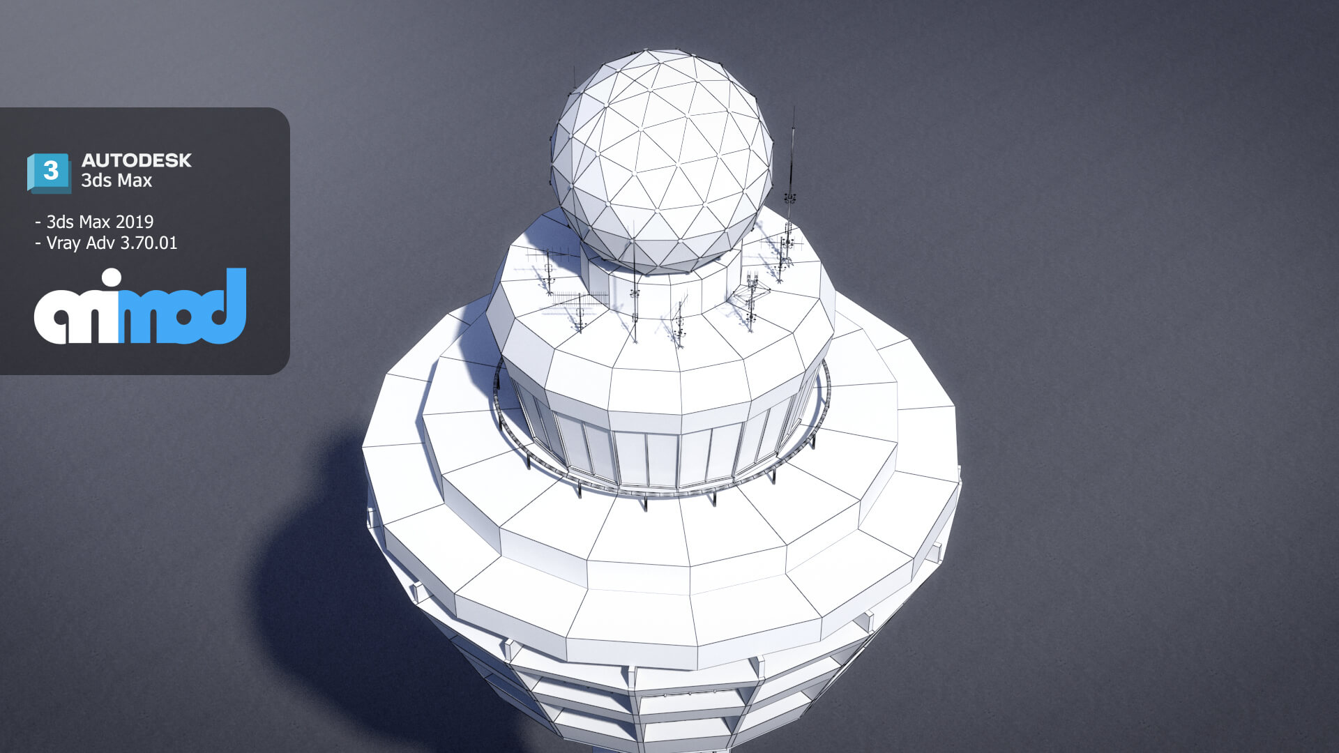 Airport Control Tower - 3D Model by animod