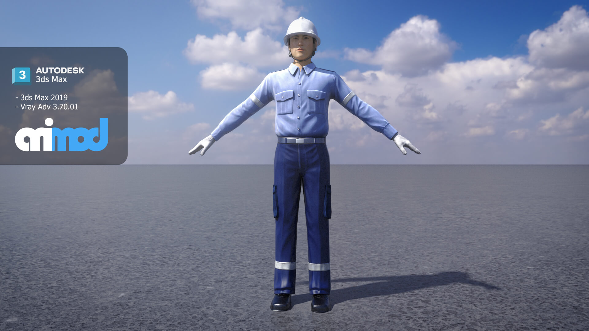 Airport Ground Staff - 3D Model by animod