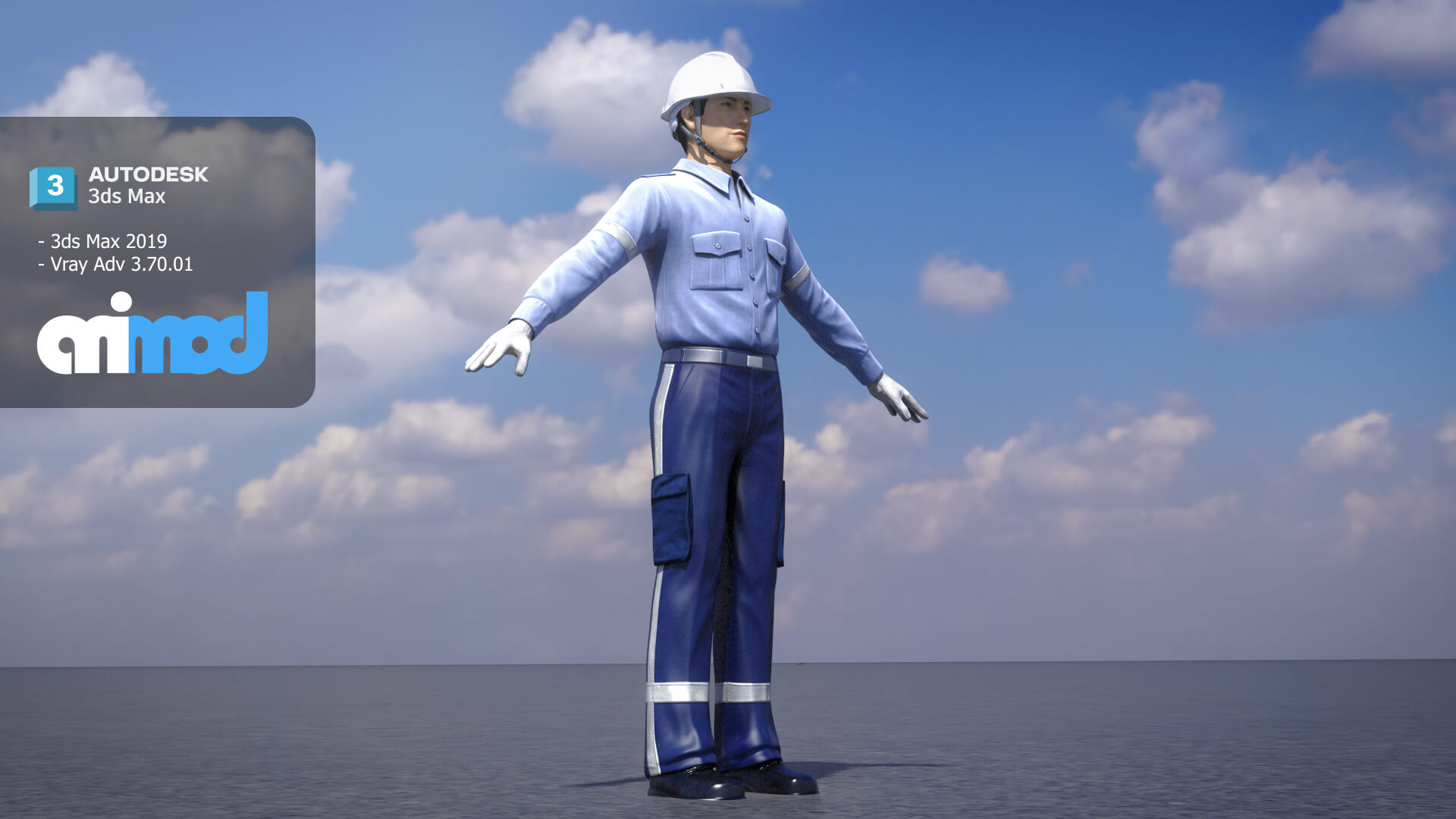 Airport Ground Staff - 3D Model by animod