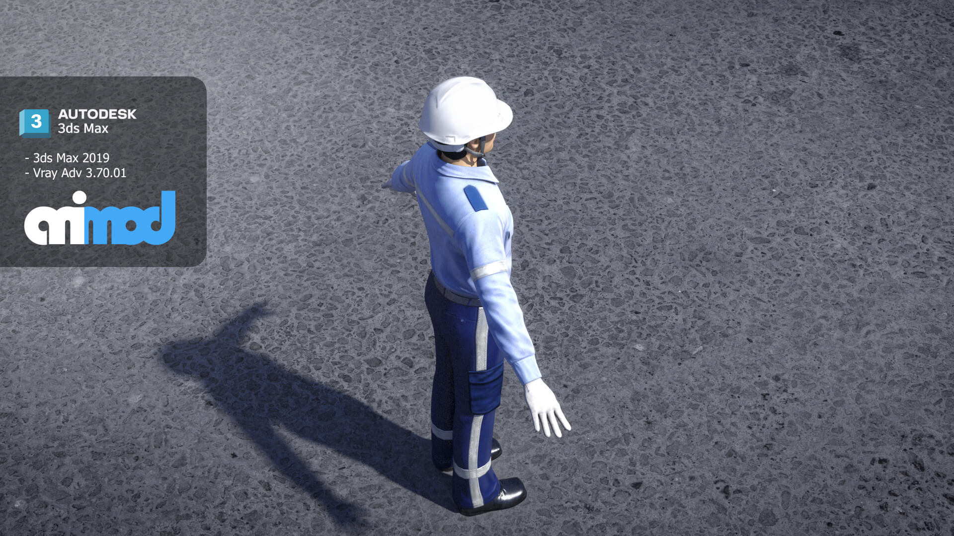 Airport Ground Staff - 3D Model by animod