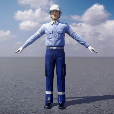 Airport Ground Staff - 3D Model by animod