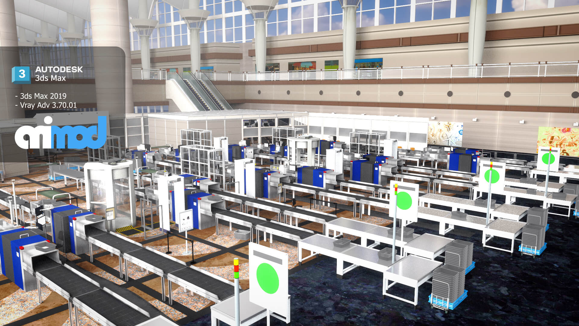 Airport Custom System - 3D Model by animod