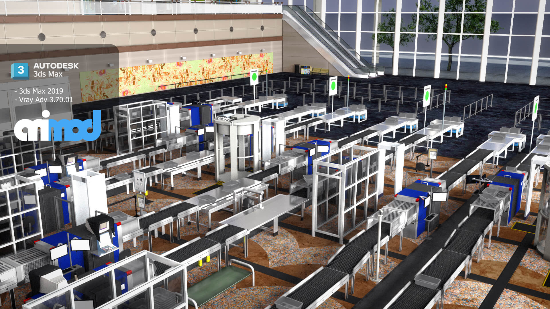 Airport Custom System - 3D Model by animod