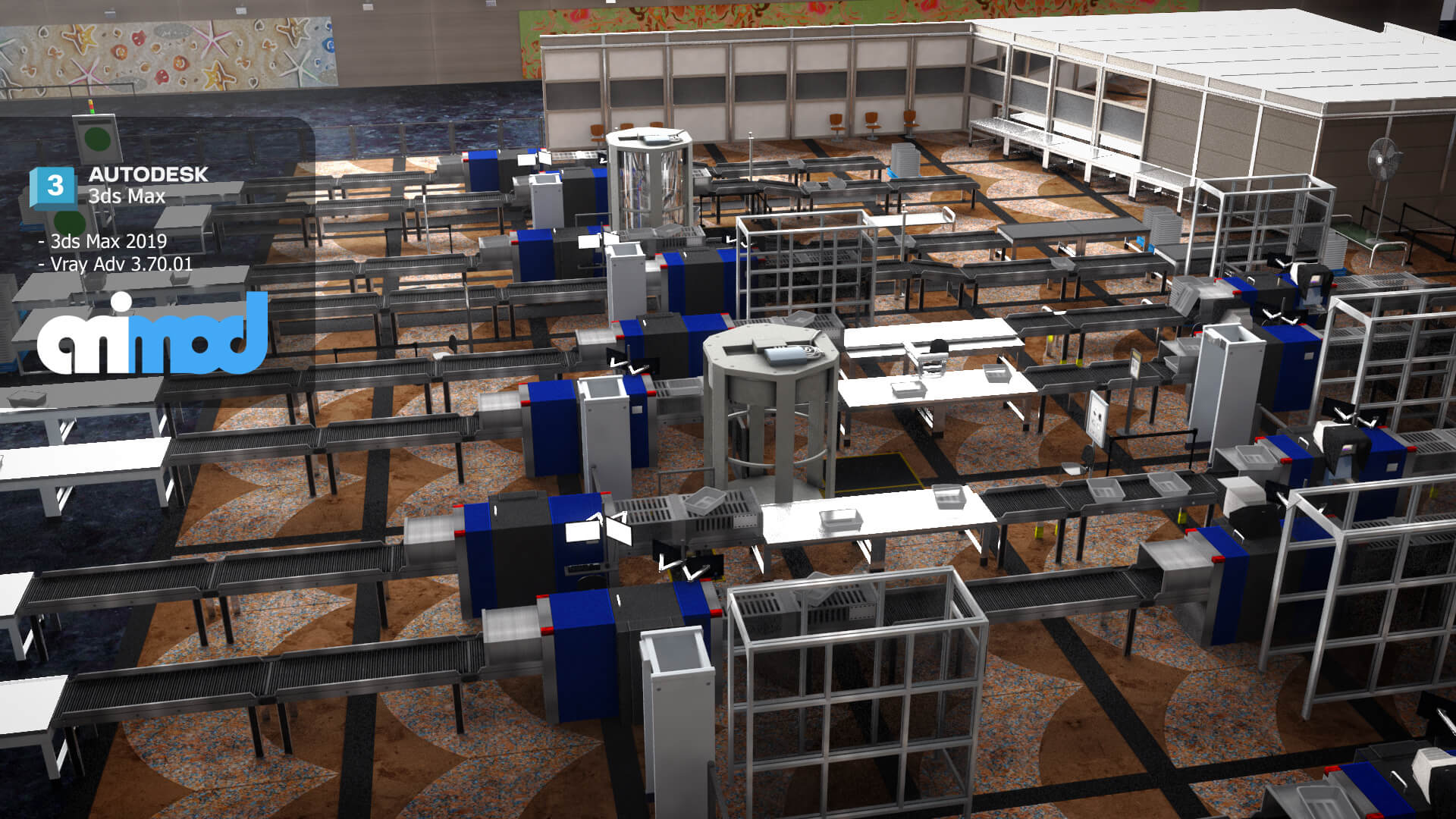 Airport Custom System - 3D Model by animod