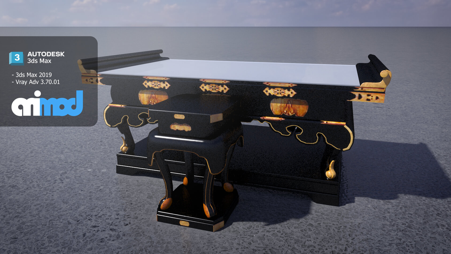 Altar Table Desk - 3D Model by animod