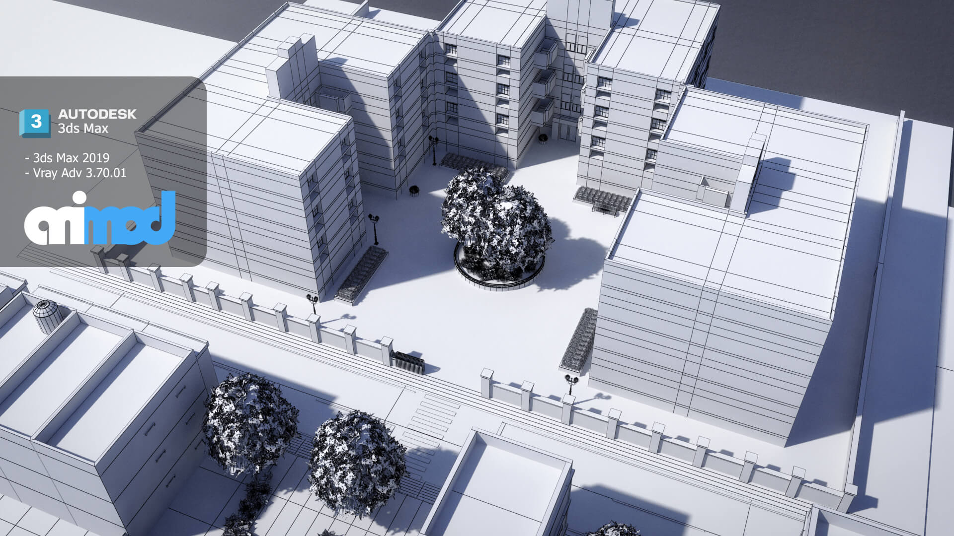 Apartment Complex - 3D Model by animod