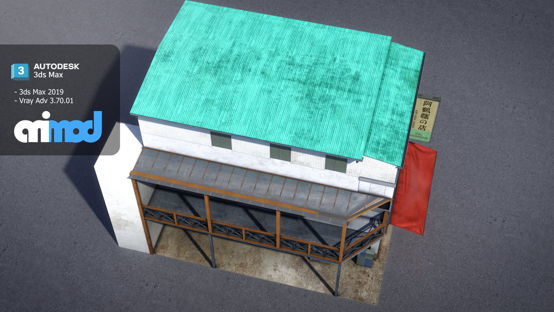 Asian House 0011 - 3D Model by animod