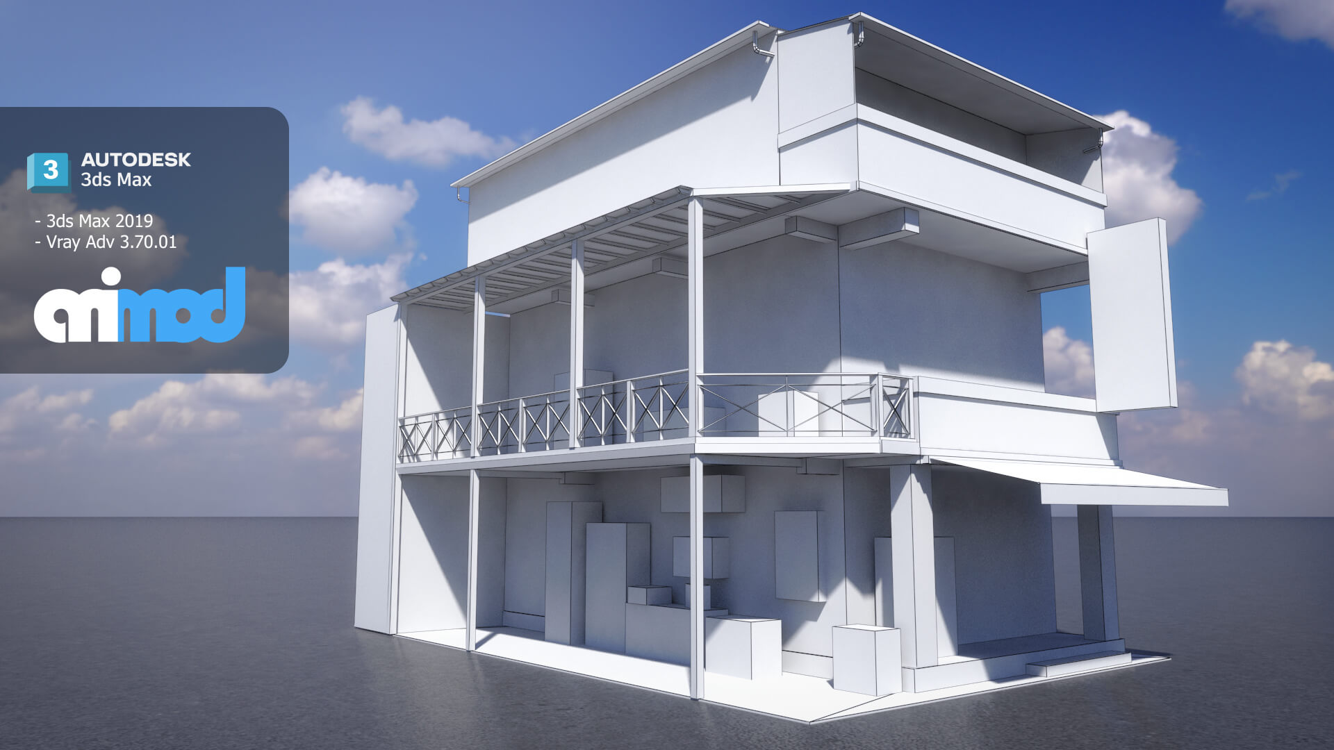 Asian House 0011 - 3D Model by animod