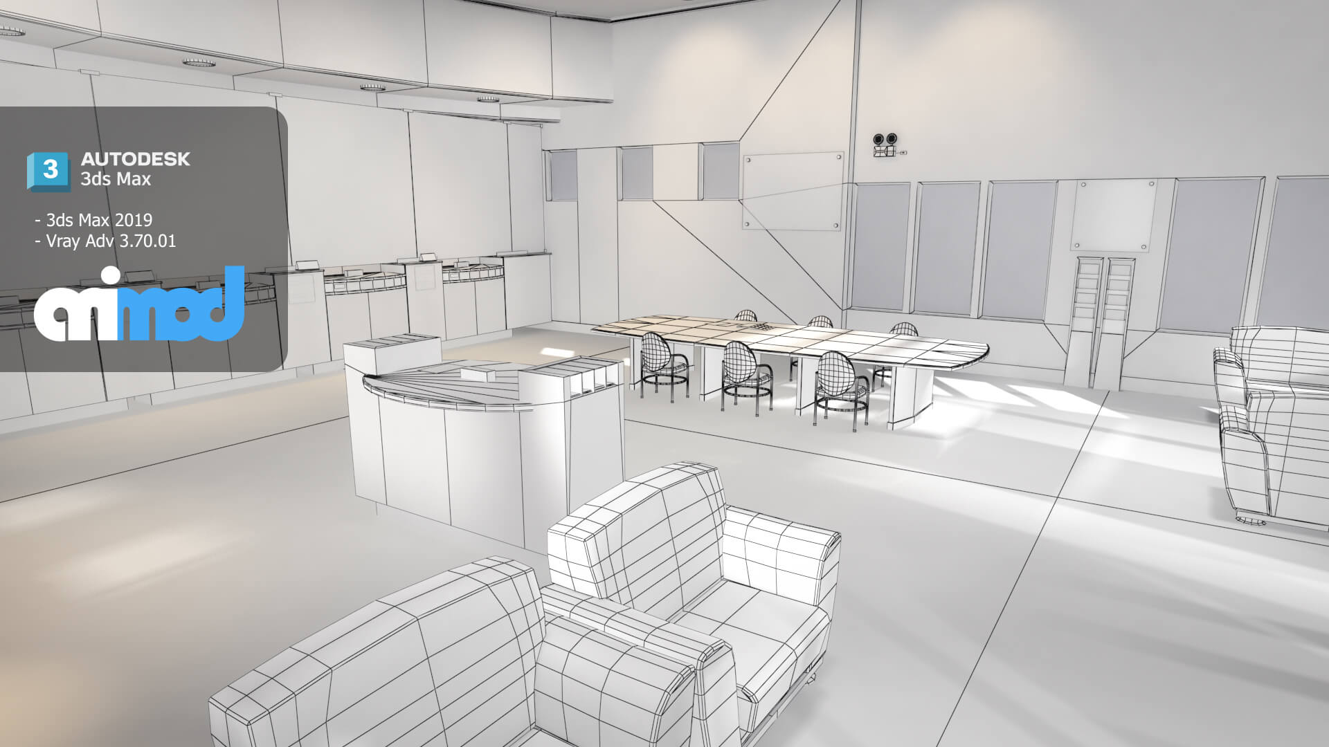 Bank Interior - 3D Model by animod