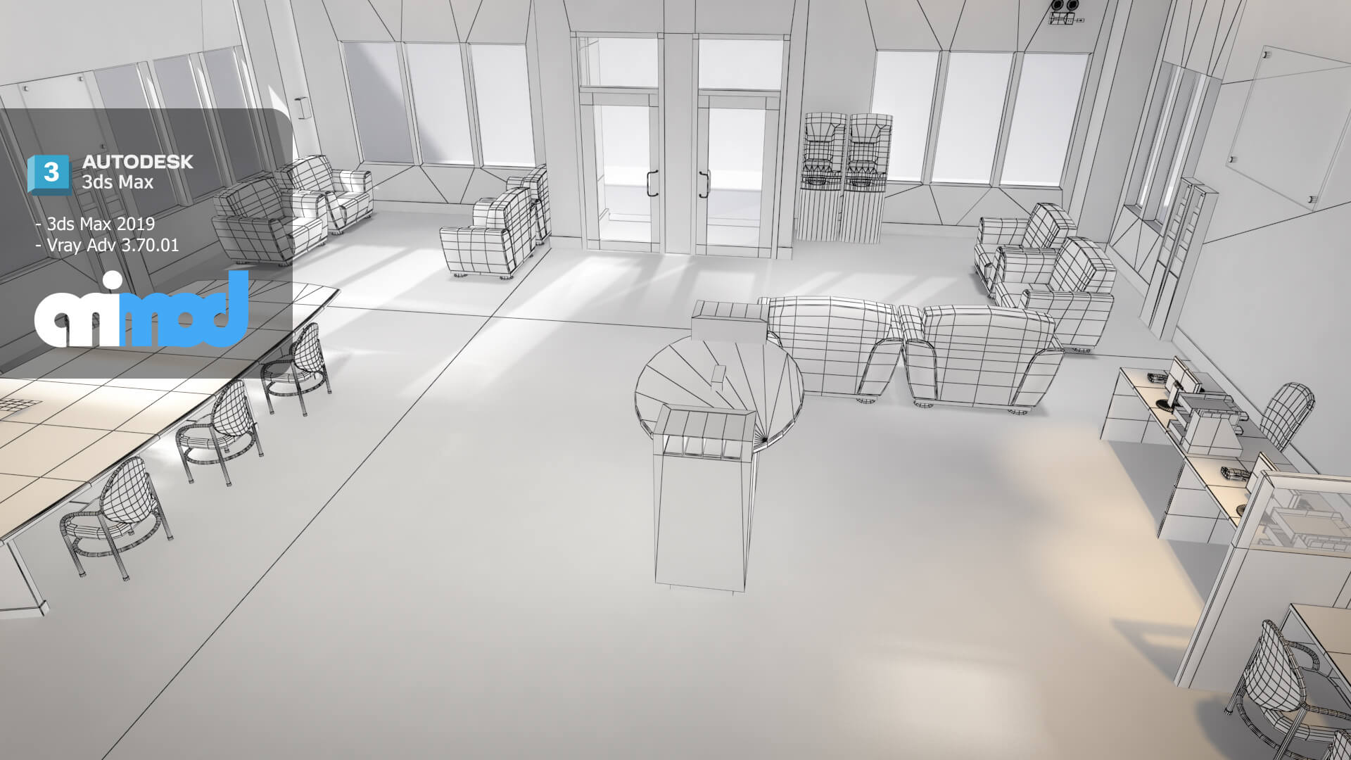 Bank Interior - 3D Model by animod