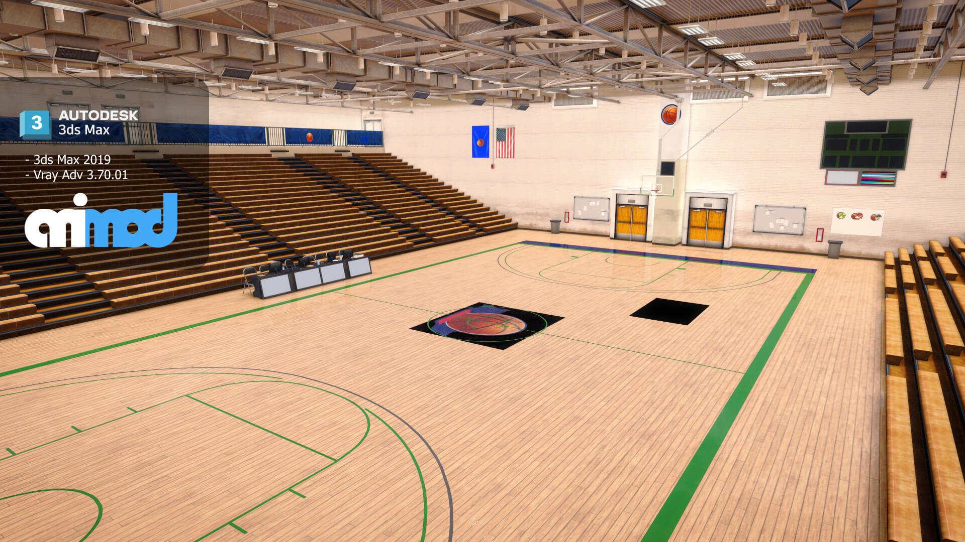Basketball Court - 3D Model by animod