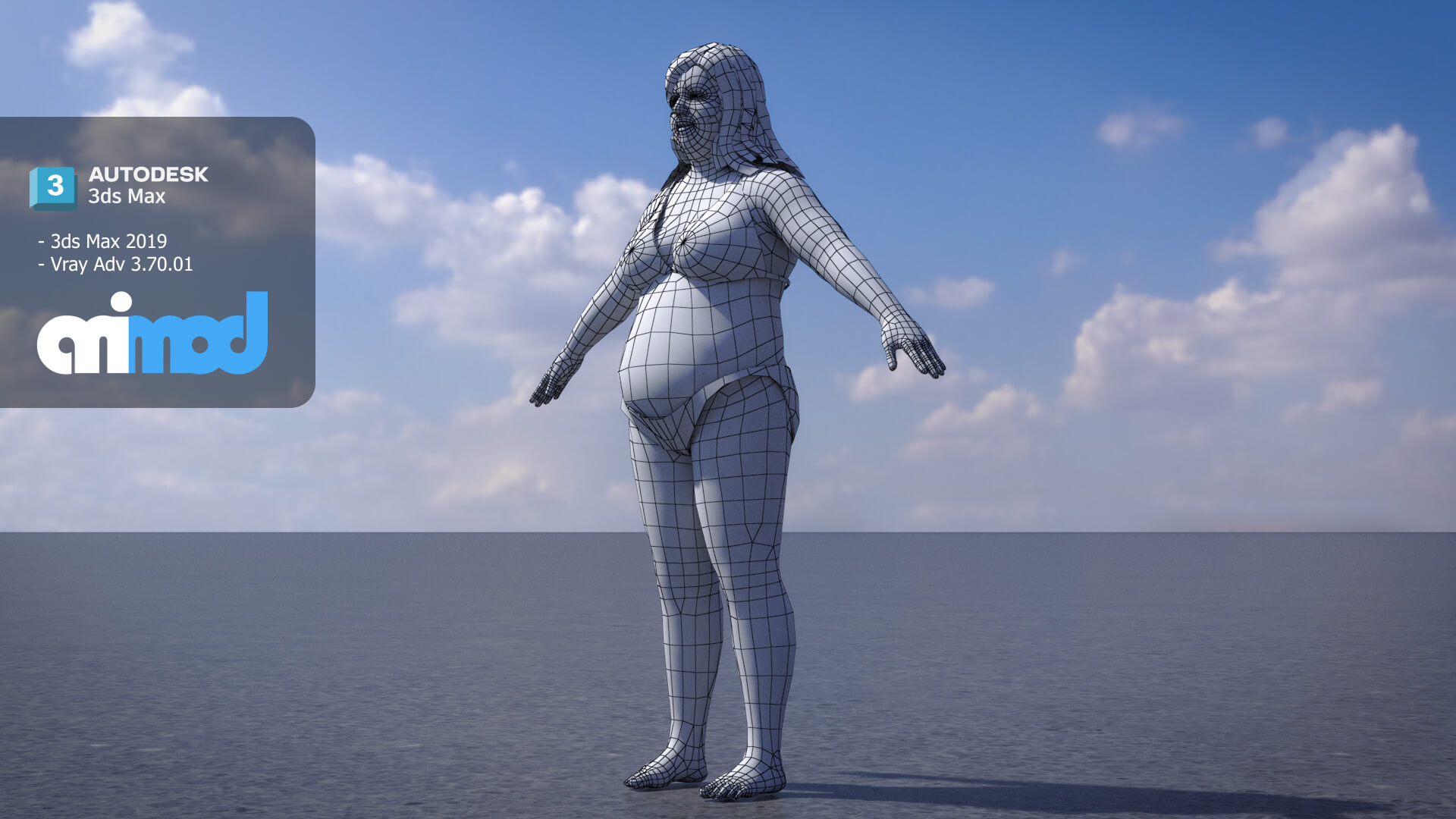 Bikini Fat Woman 0018 - 3D Model by animod