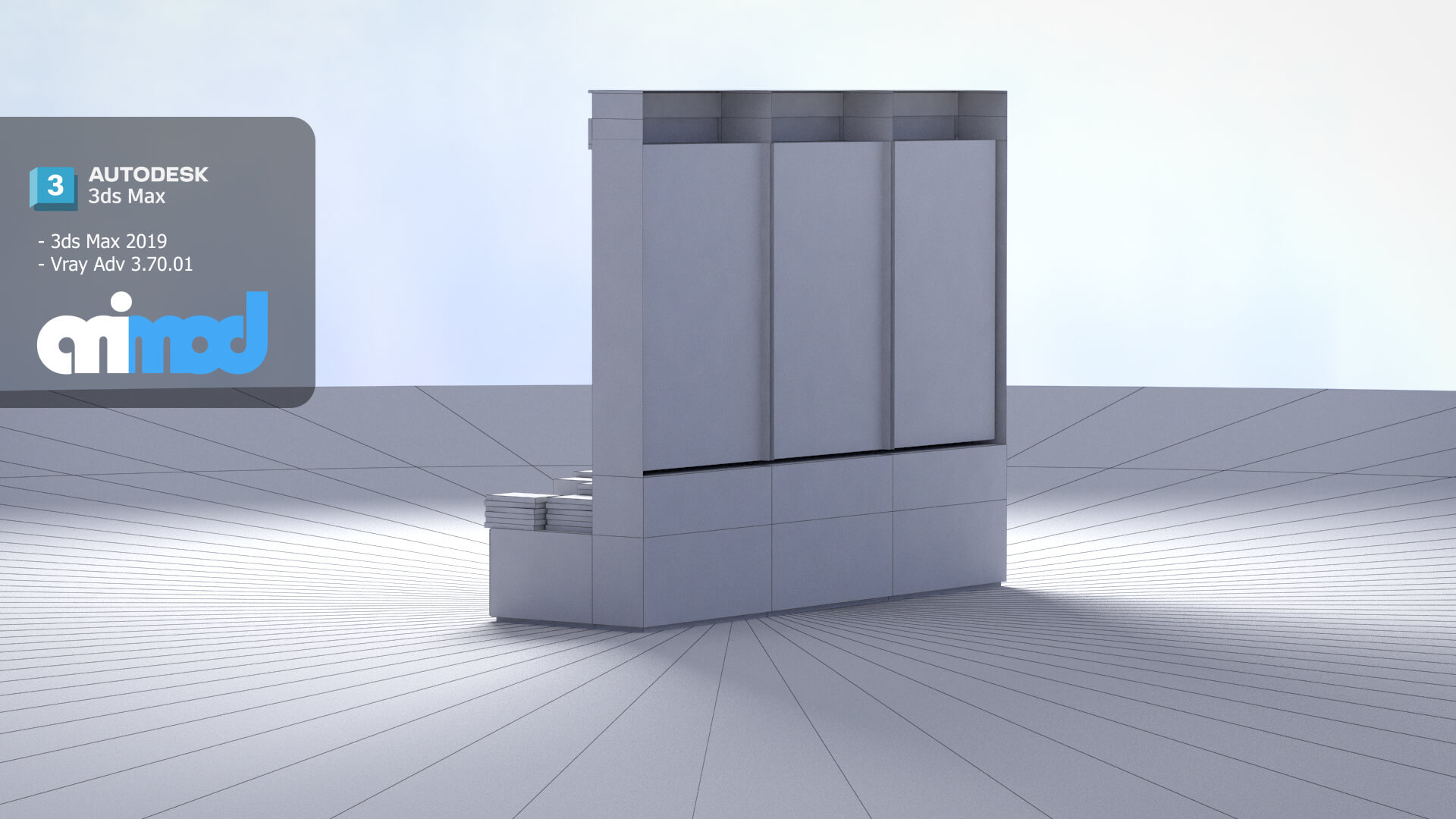 Book Shelf 0001 - 3D Model by animod