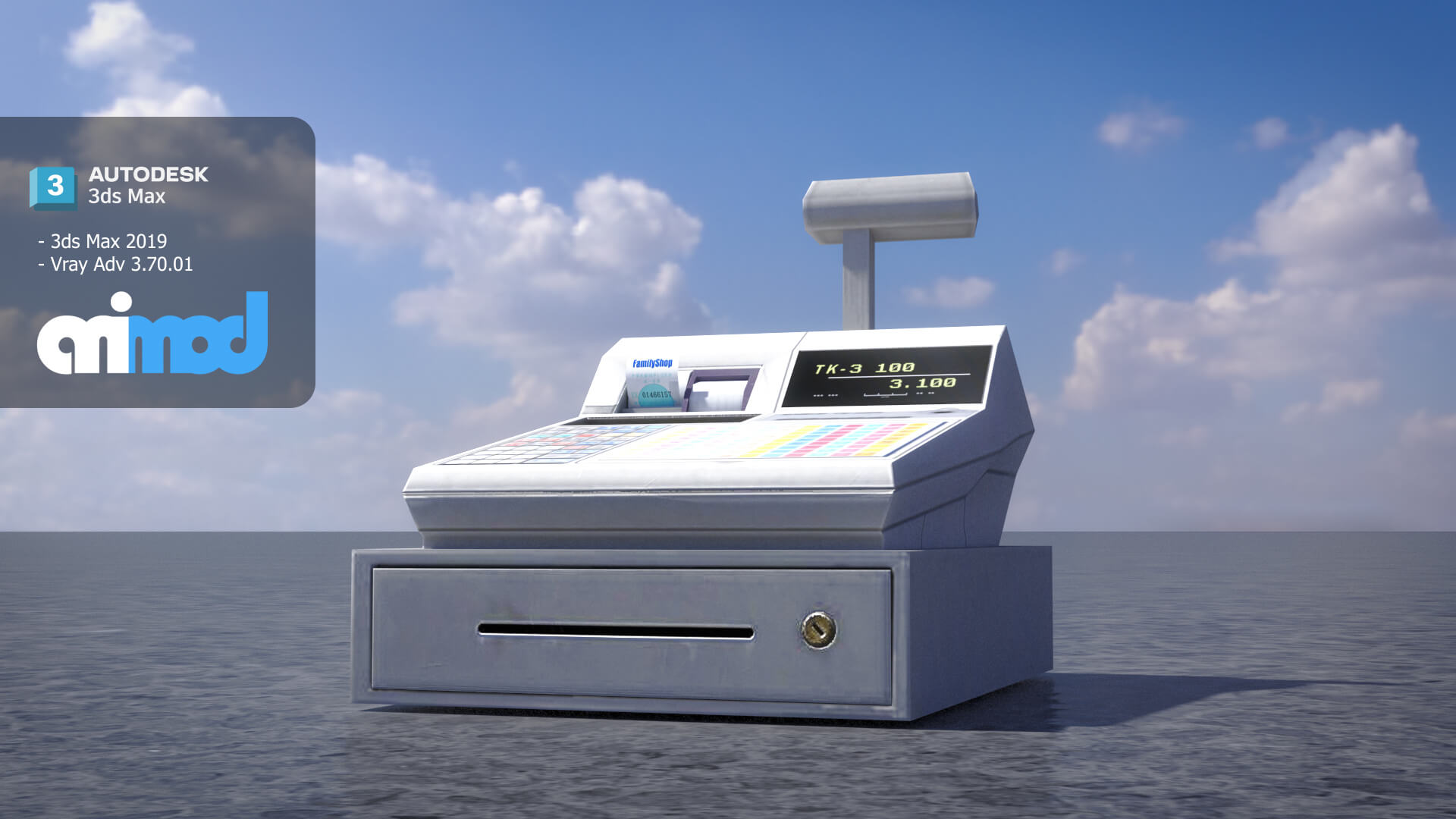 Cashier Machine 0001 - 3D Model by animod