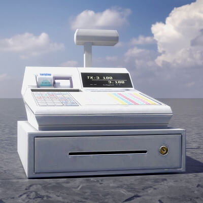 Cashier Machine 0001 - 3D Model by animod