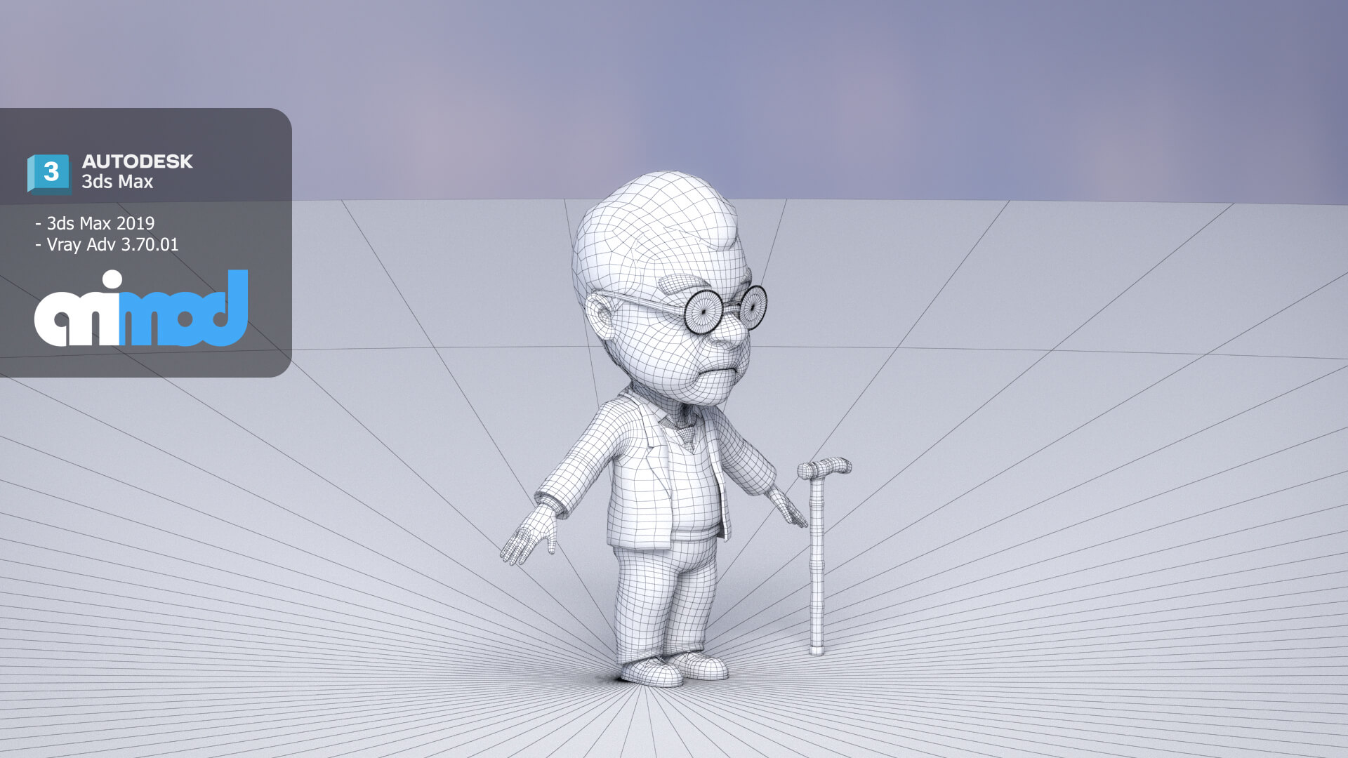Character Elderly Man - 3D Model by animod