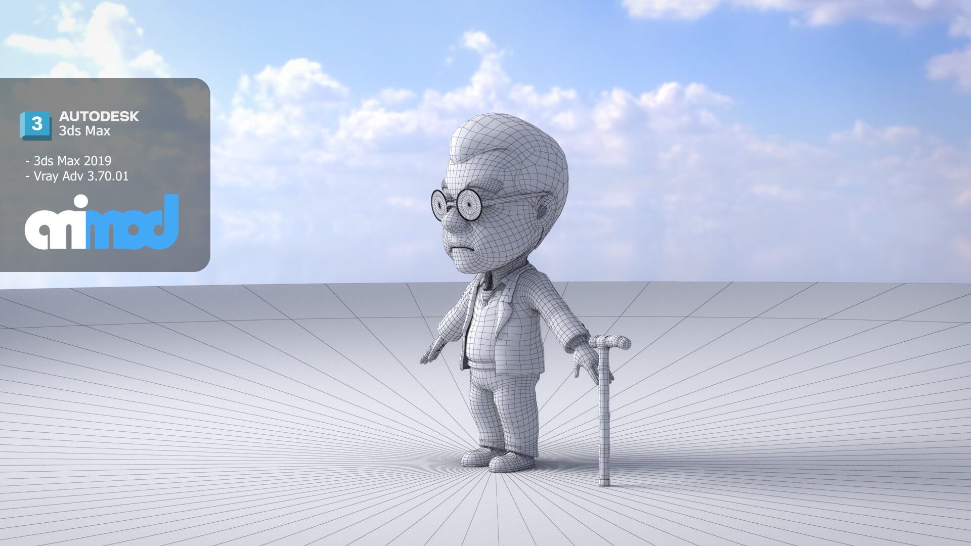 Character Elderly Man - Free 3D Model by animod