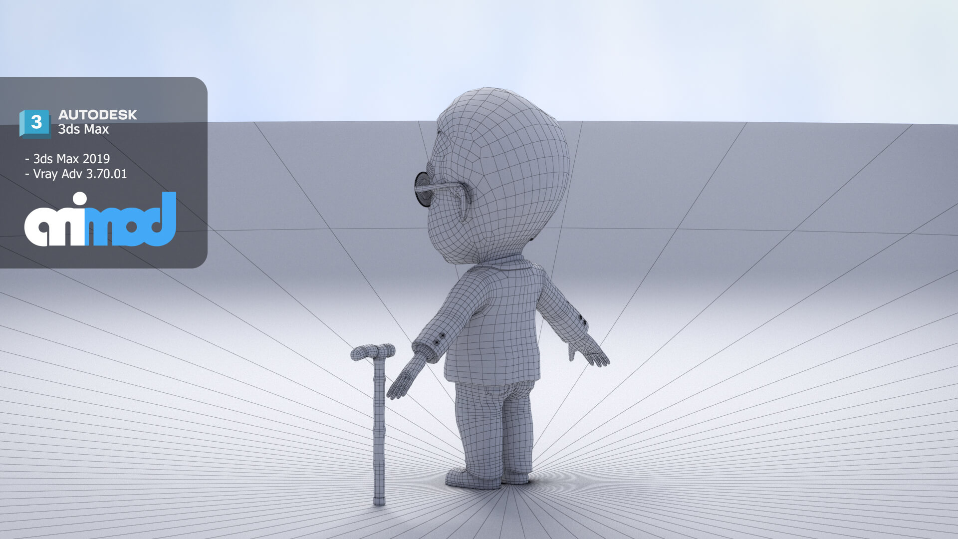 Character Elderly Man - 3D Model by animod