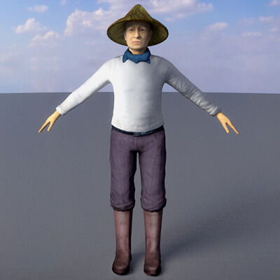 Character Farmer - 3D Model by animod