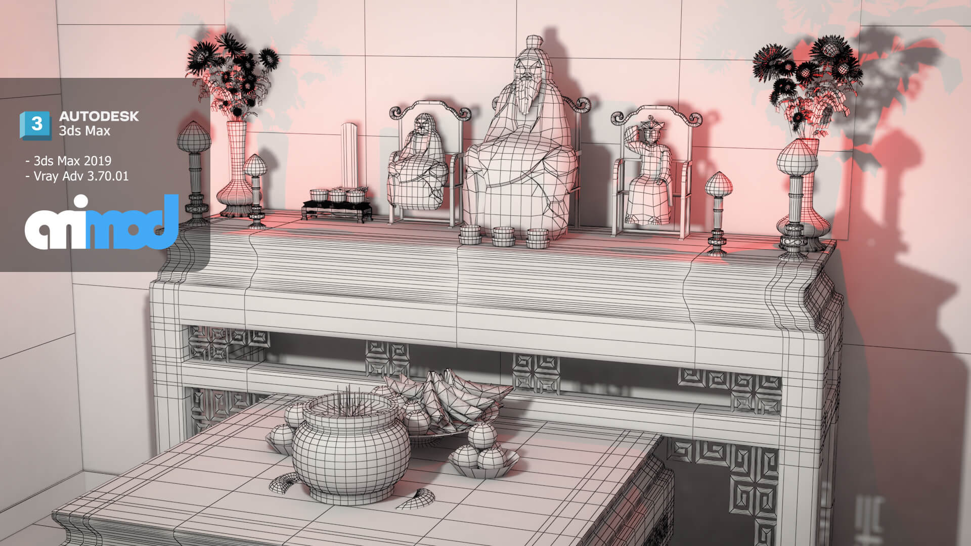 Chinese Altar - 3D Model by animod